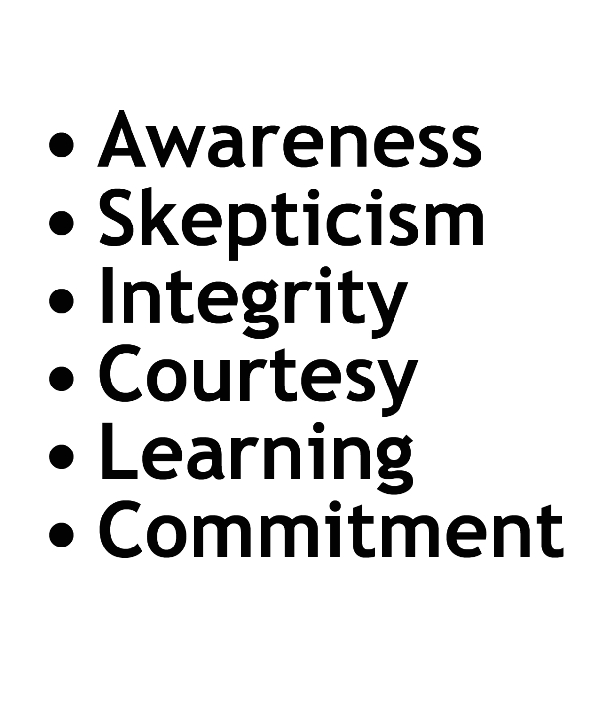 Six 6 Values For Success Centre For Beauty